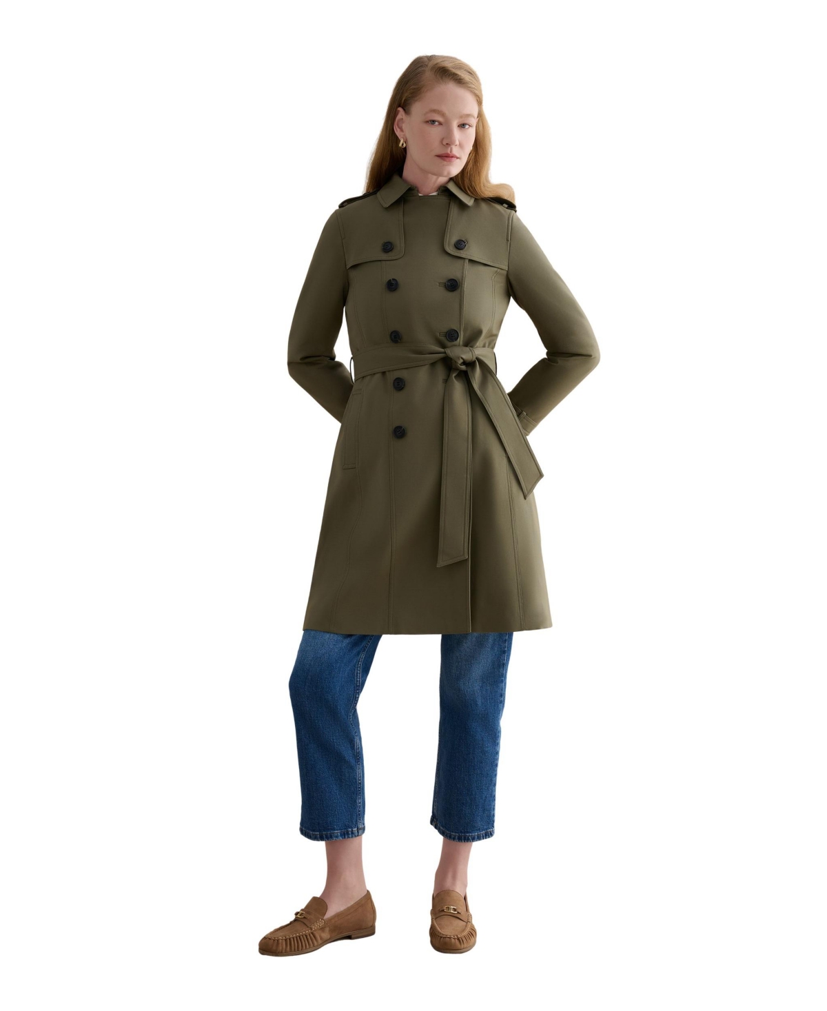 Click here for Hobbs London Womens Skylar Belted Trench Coat - Me... prices