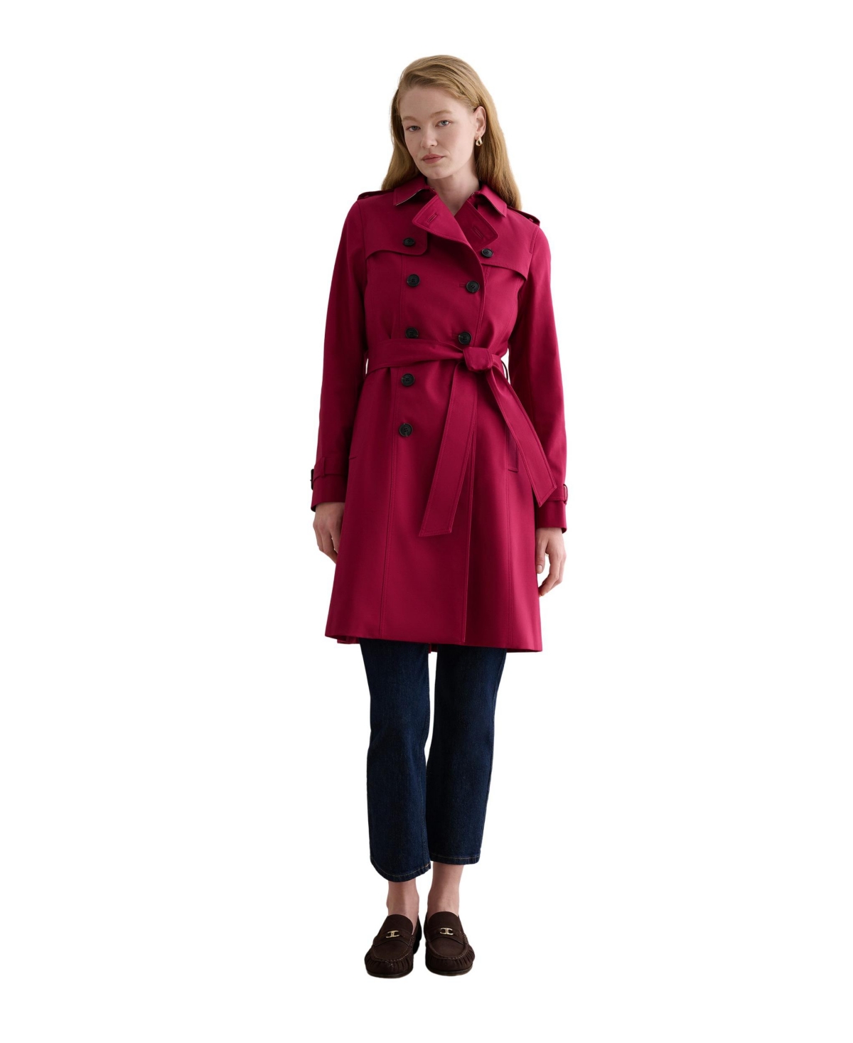 Click here for Hobbs London Womens Skylar Belted Trench Coat - Pi... prices