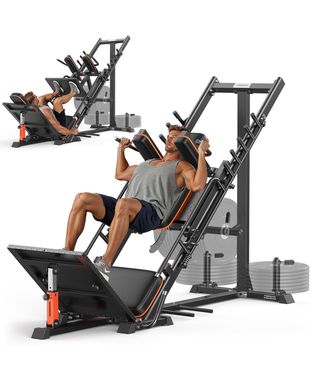 Click here for Fed Fitness 3 in 1 Leg Press Hack Squat Machine wi... prices