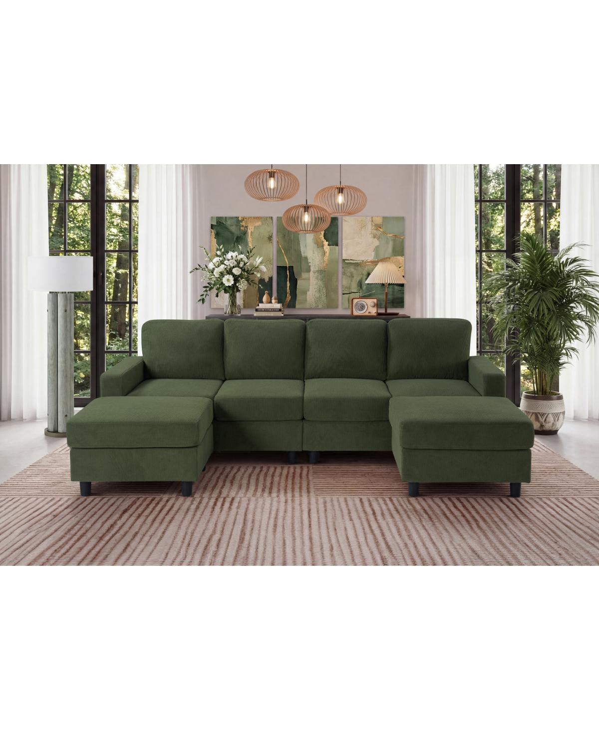 Click here for Streamdale Furniture Oversized U-Shaped Corduroy 4... prices