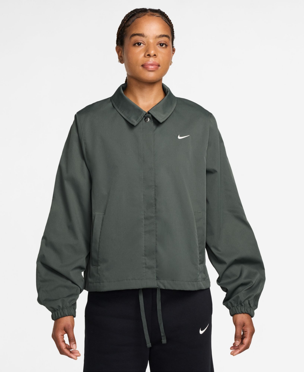 Click here for Nike Womens Essentials Coaches Jacket - Camo Green... prices