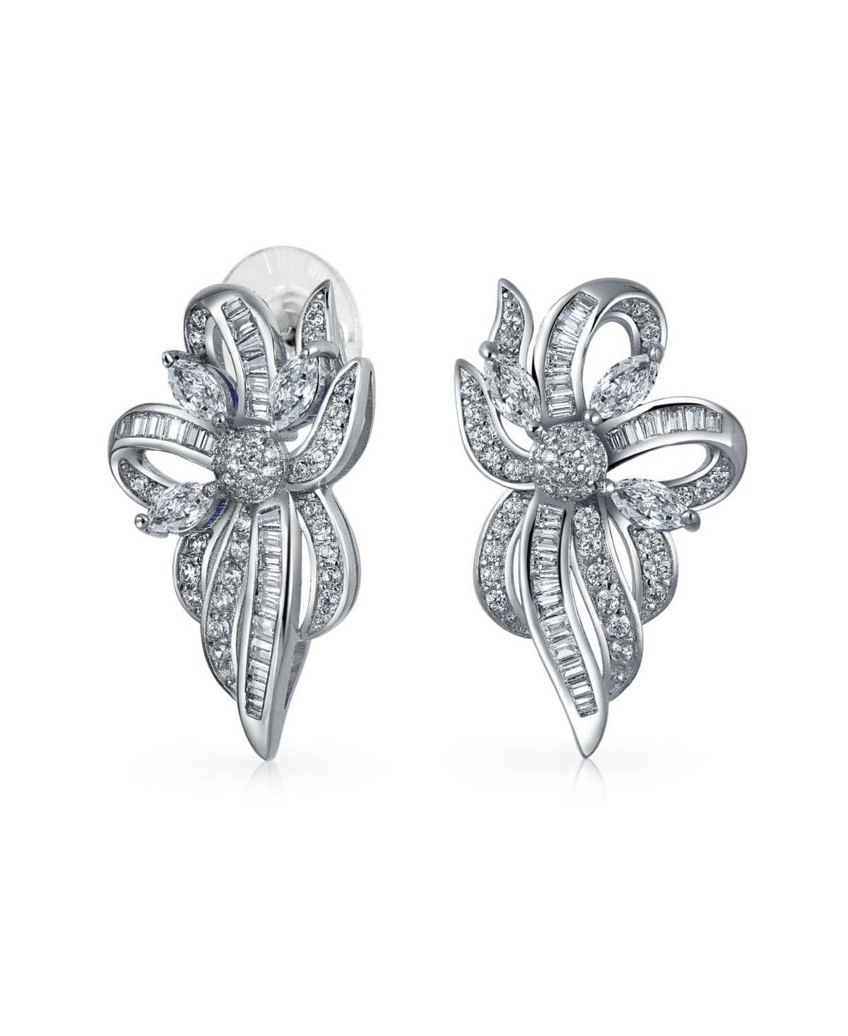 Click here for Bling Jewelry Vintage Style White Ribbon Bow Drop... prices