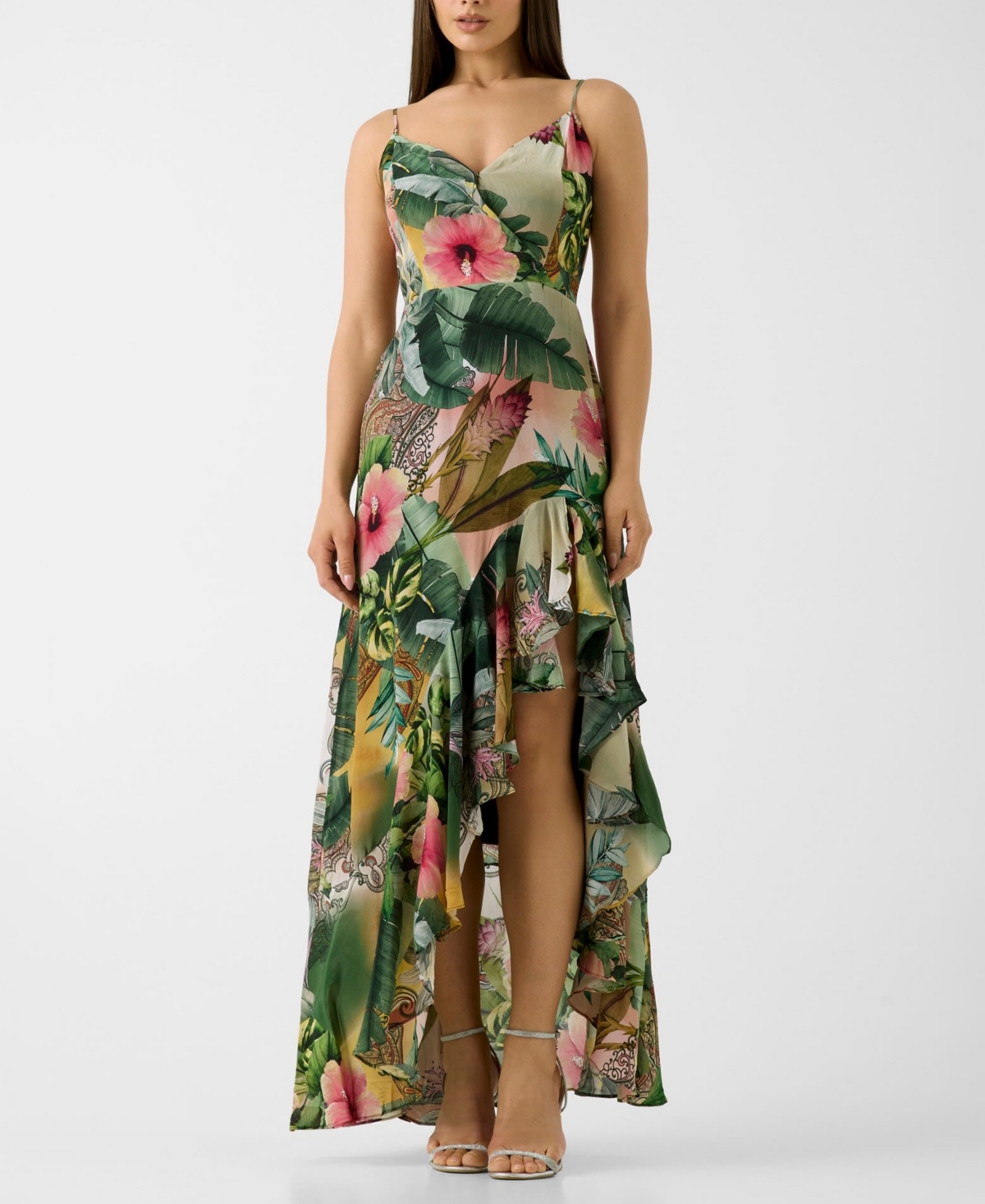 Click here for Guess Womens Tracie Printed Sleeveless Maxi Dress... prices