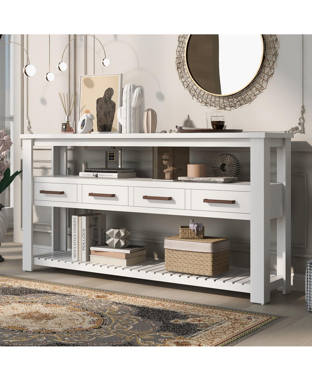 Click here for Streamdale Furniture 61.5 Large 4-Drawer Console T... prices