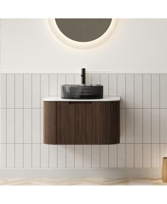 Click here for Sillysis Wall Mounted Bathroom Vanity With Crystal... prices