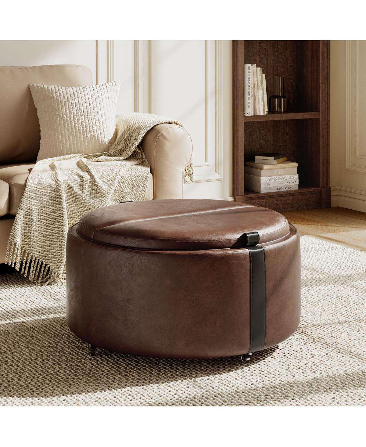 Click here for Streamdale Furniture 29 Round Storage Ottoman with... prices