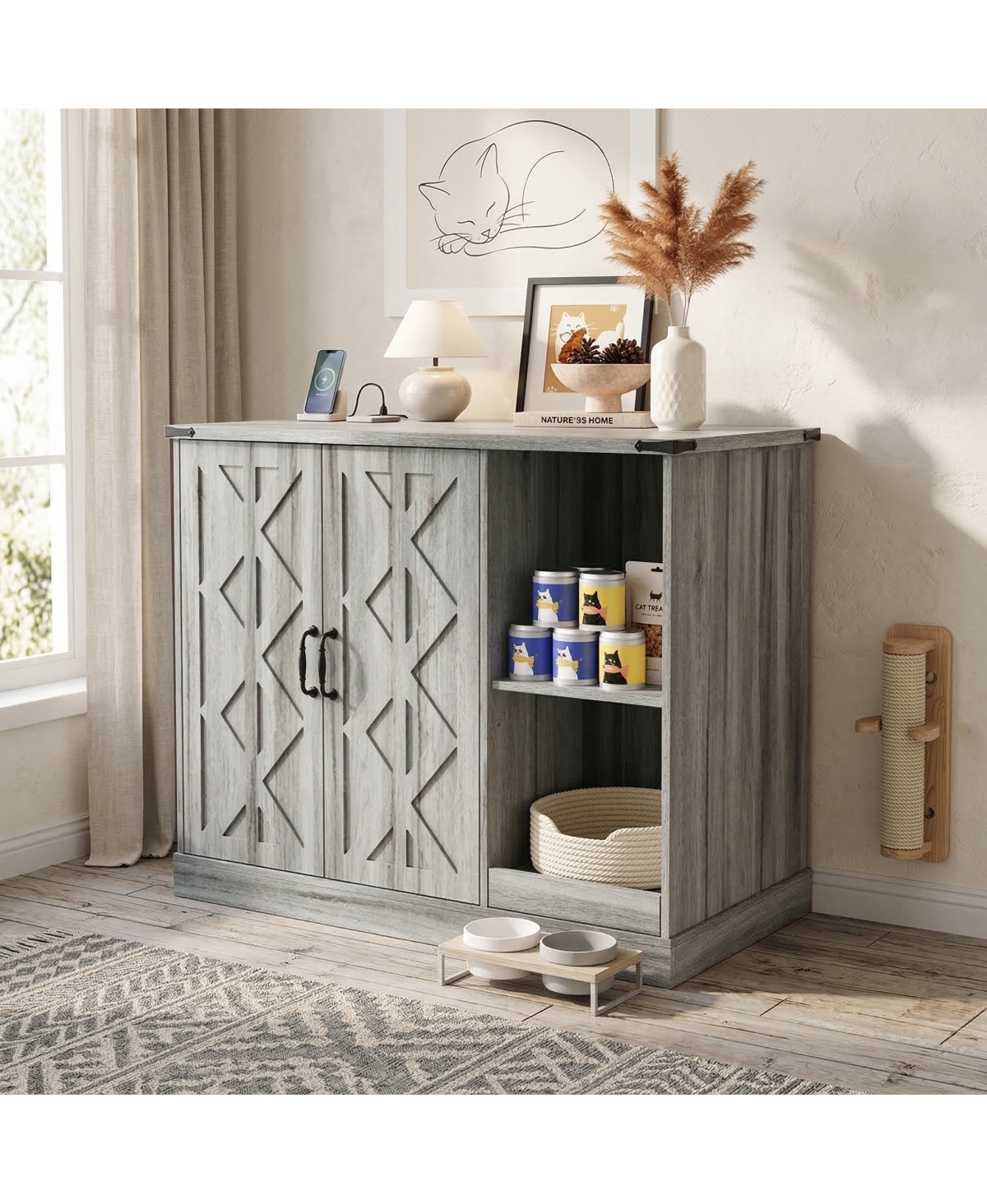 Click here for Streamdale Furniture Modern Cat Litter Box Cabinet... prices