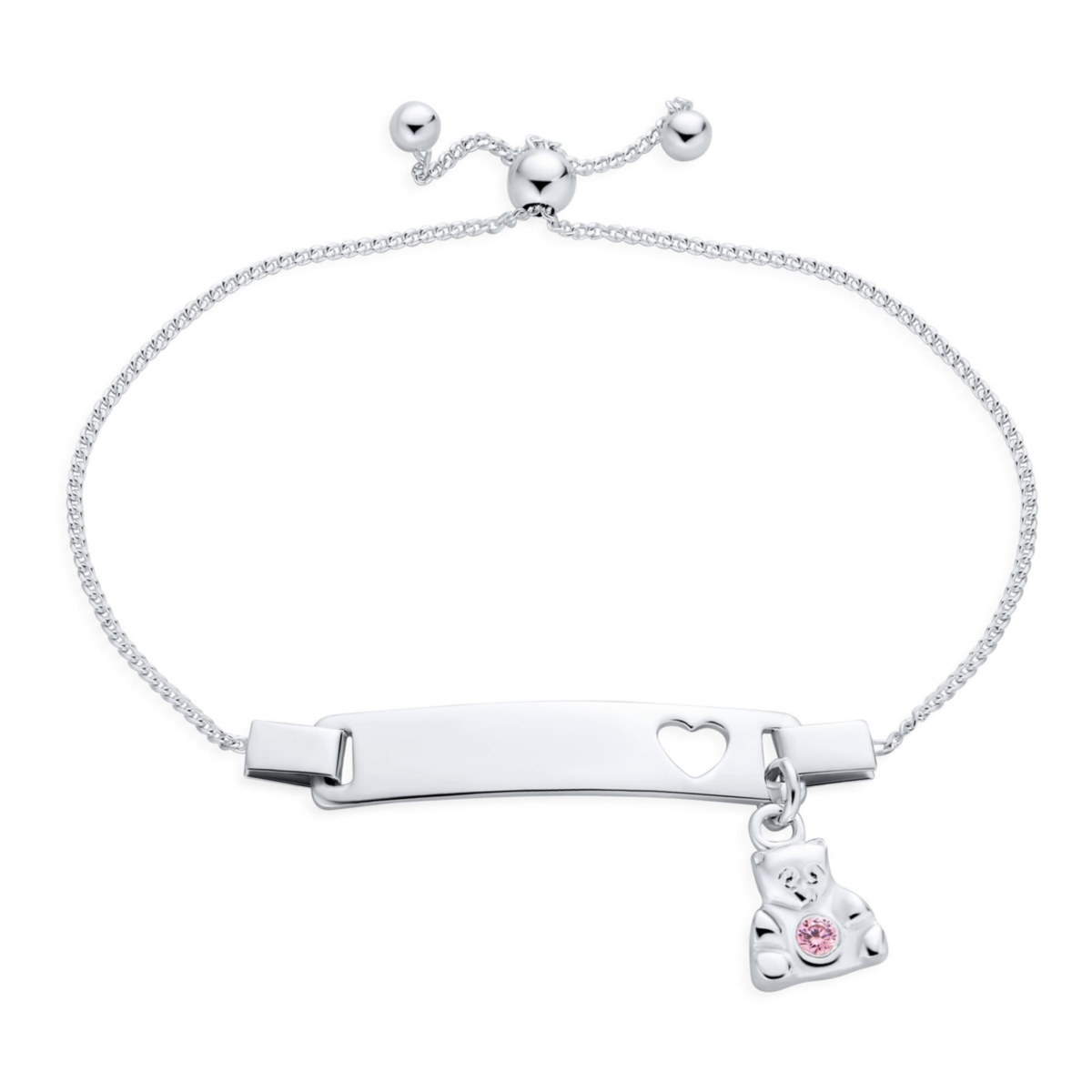 Click here for Bling Jewelry Petite Bear Charm Blank Name Identif... prices