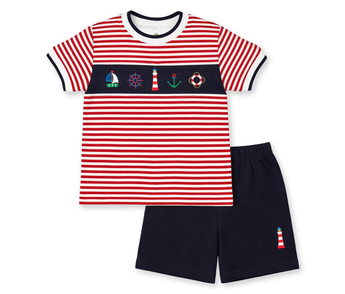 Click here for Florence Eiseman Toddler Boys Knit Short Set With... prices