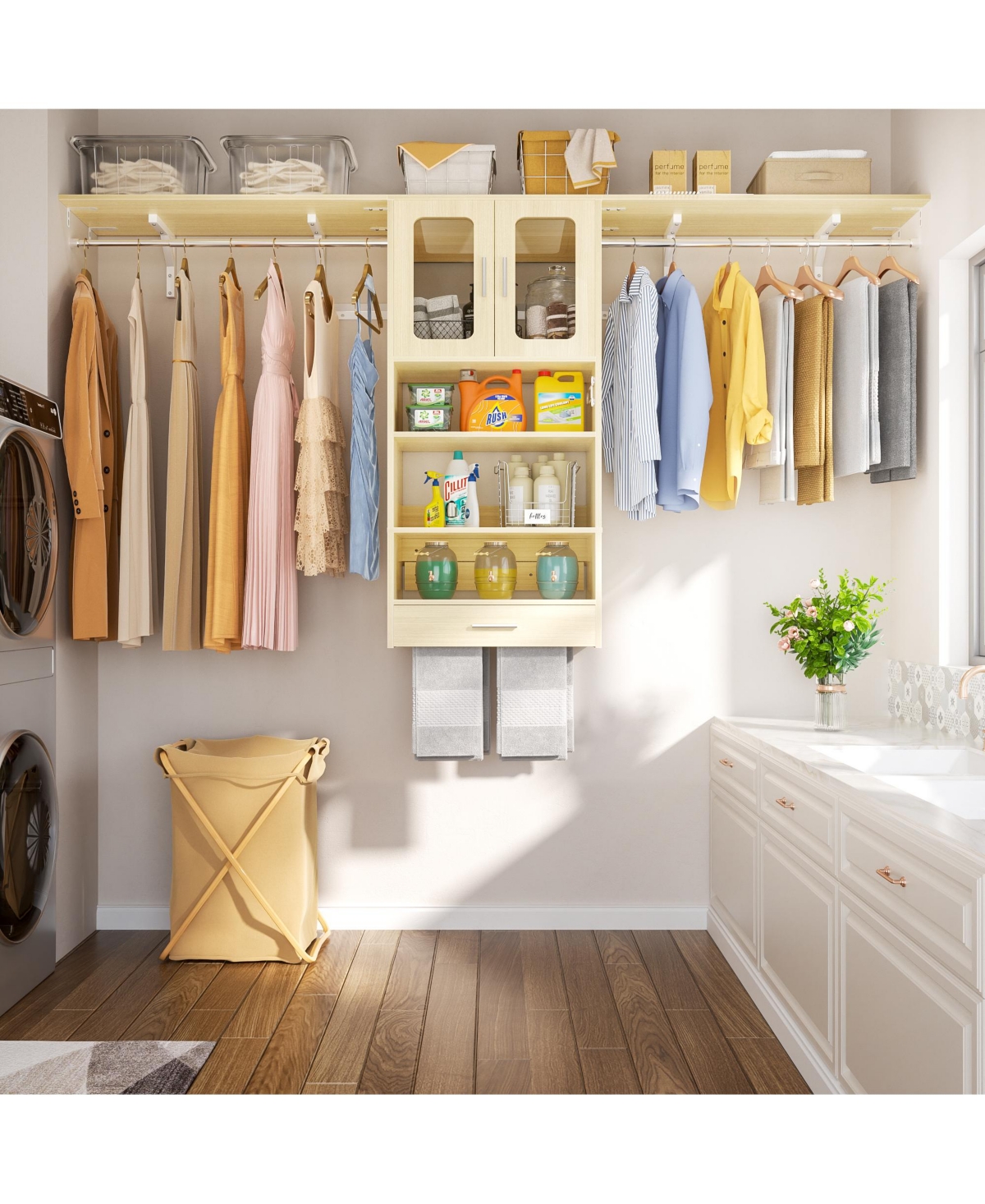 Click here for Aheaplus Laundry Room Storage Cabinet with Drying... prices