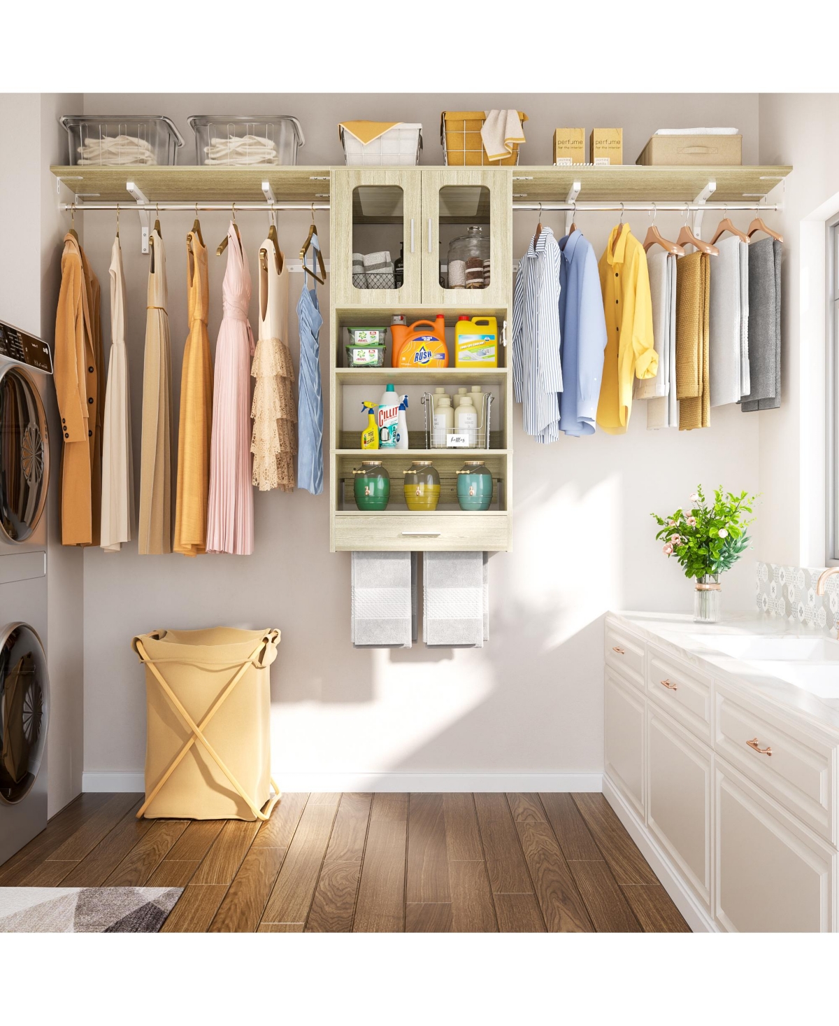 Click here for Aheaplus Laundry Room Storage Cabinet with Drying... prices