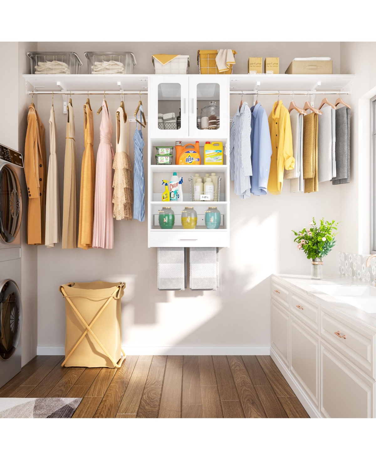 Click here for Aheaplus Laundry Room Storage Cabinet with Drying... prices