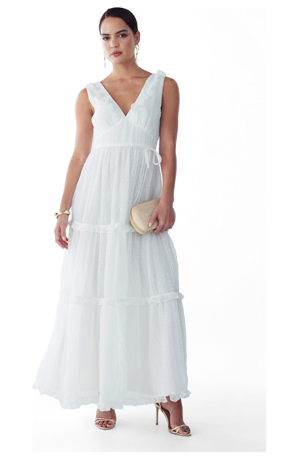 Click here for St Mrlo Womens Denison Maxi Dress - White prices