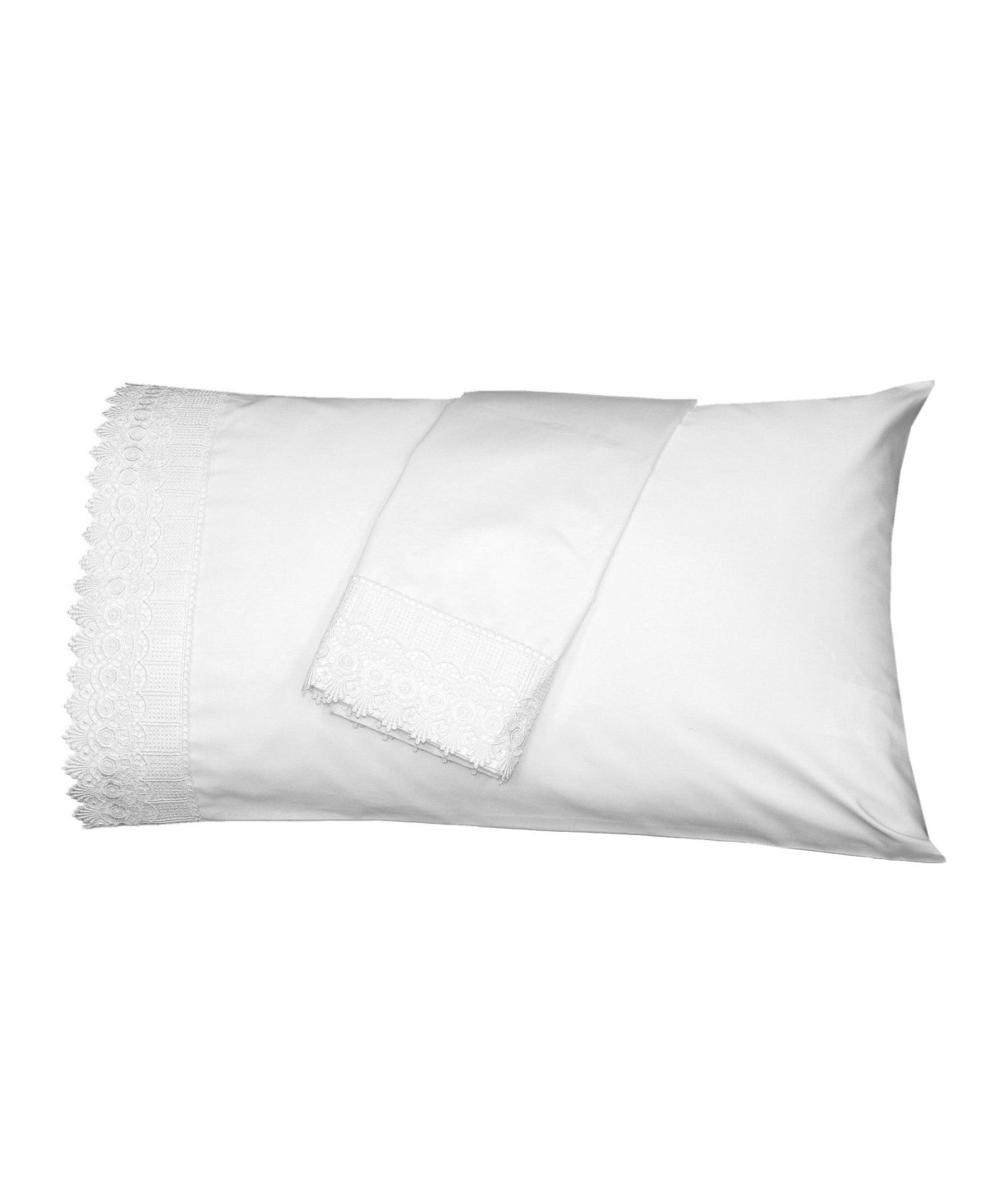 Click here for Embellished 4-Inch Lace Trim Pillowcases (Pair) Lu... prices
