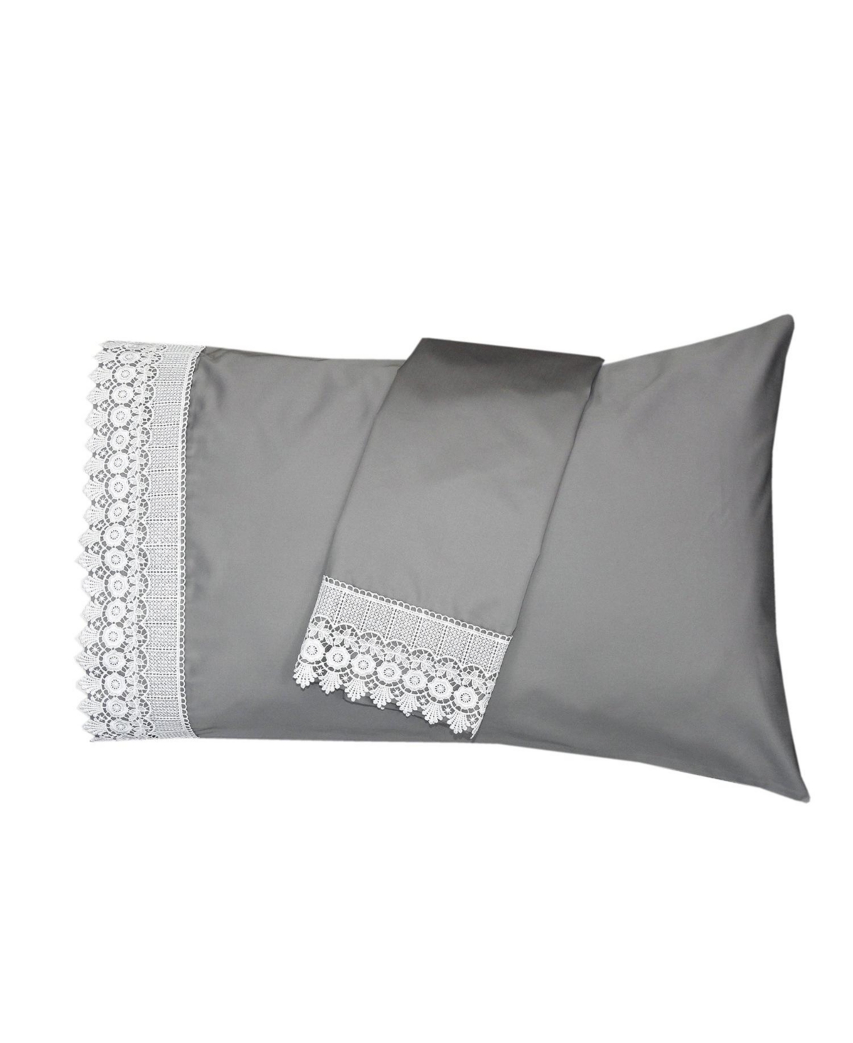 Click here for Embellished 4-Inch Lace Trim Pillowcases (Pair) Lu... prices