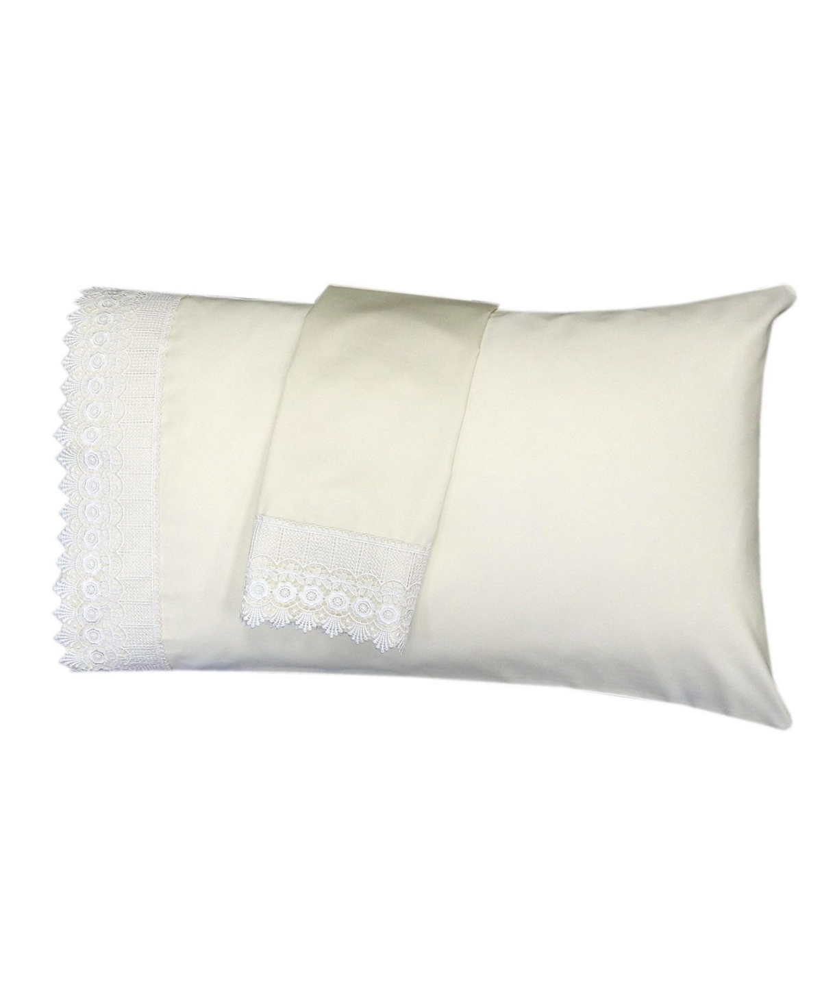 Click here for Embellished 4-Inch Lace Trim Pillowcases (Pair) Lu... prices