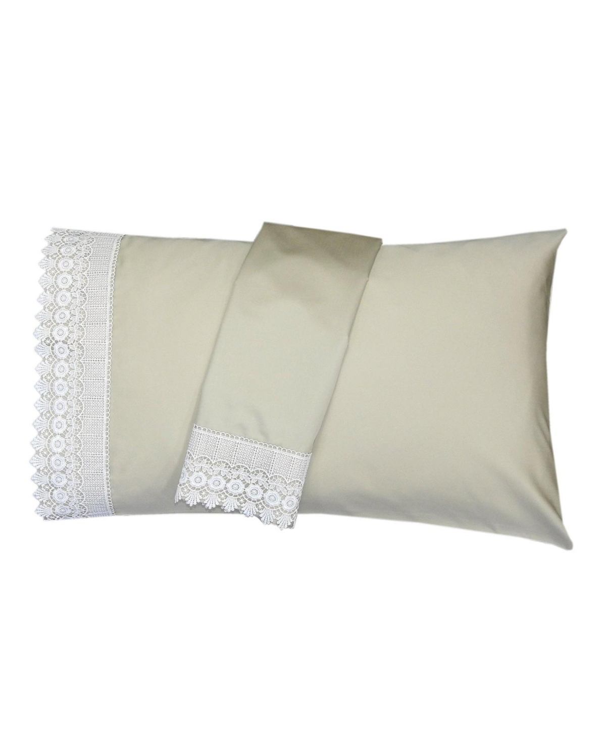 Click here for Embellished 4-Inch Lace Trim Pillowcases (Pair) Lu... prices