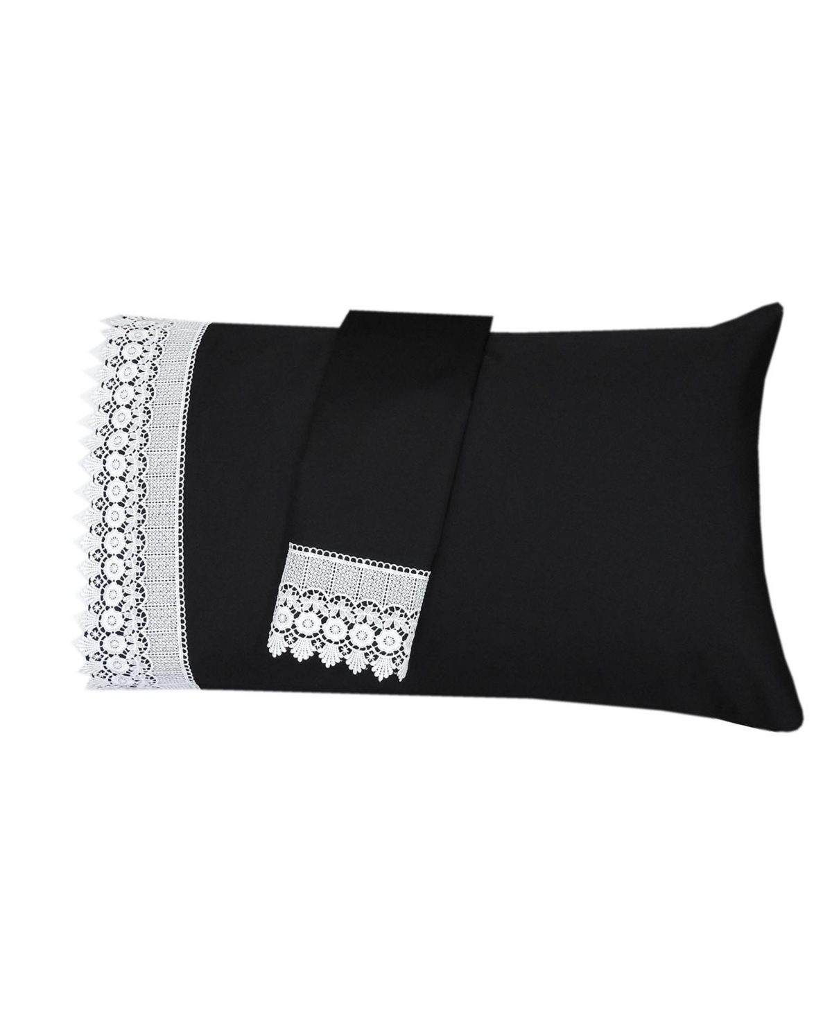 Click here for Embellished 4-Inch Lace Trim Pillowcases (Pair) Lu... prices