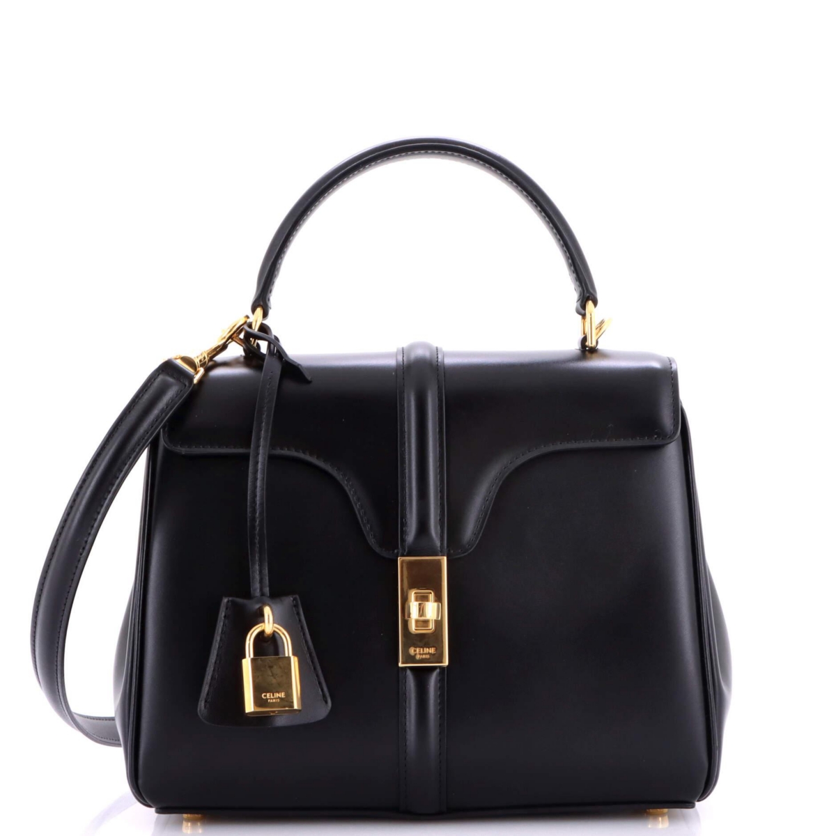 Click here for Pre-Owned Celine Small 16 Top Handle Bag Smooth Ca... prices