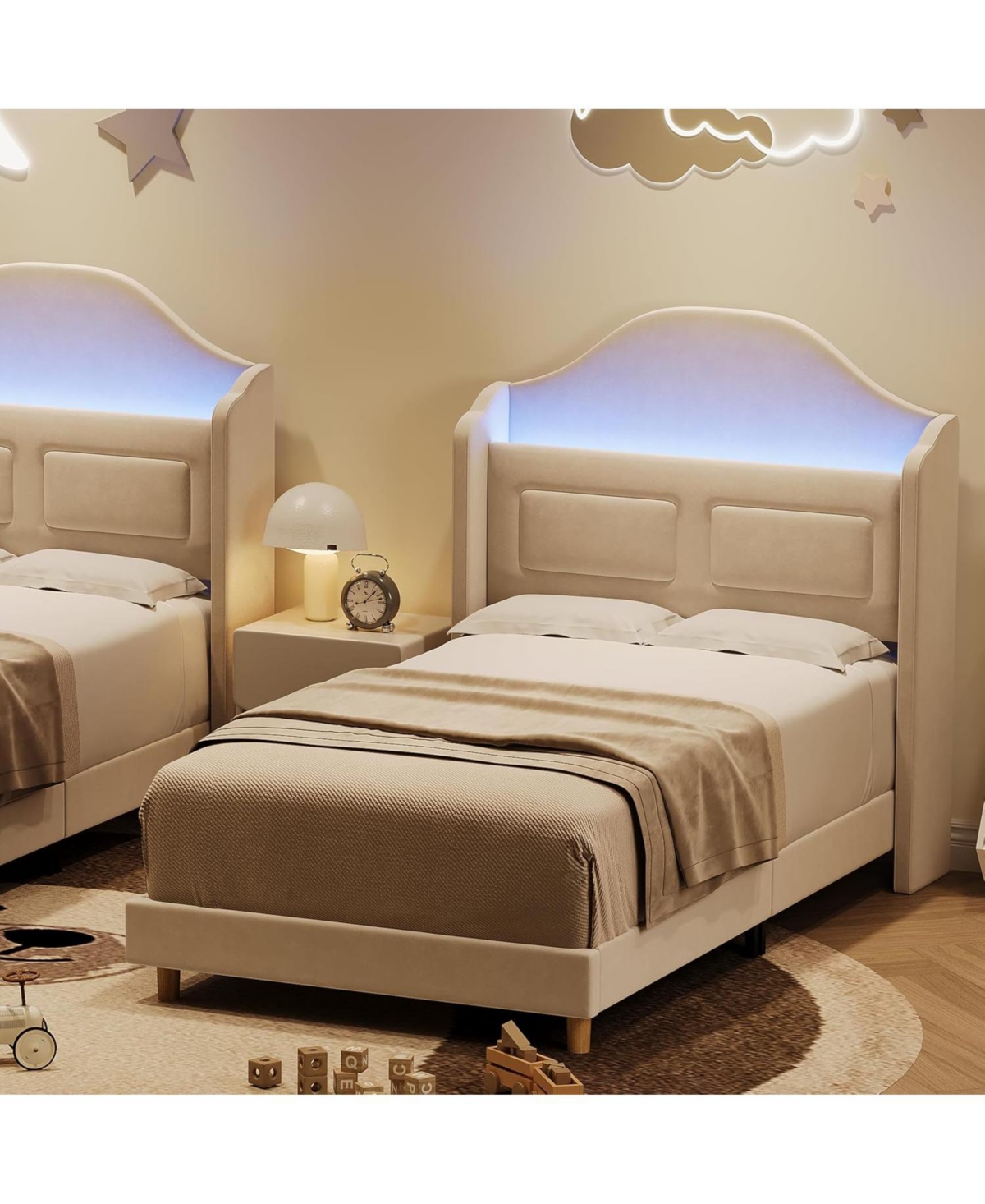 Click here for gaomon Twin Bed Frame with Storage Headboard  Wing... prices