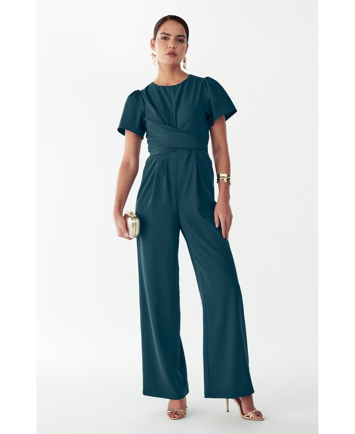 Click here for St Mrlo Womens Mahra Jumpsuit - Teal prices