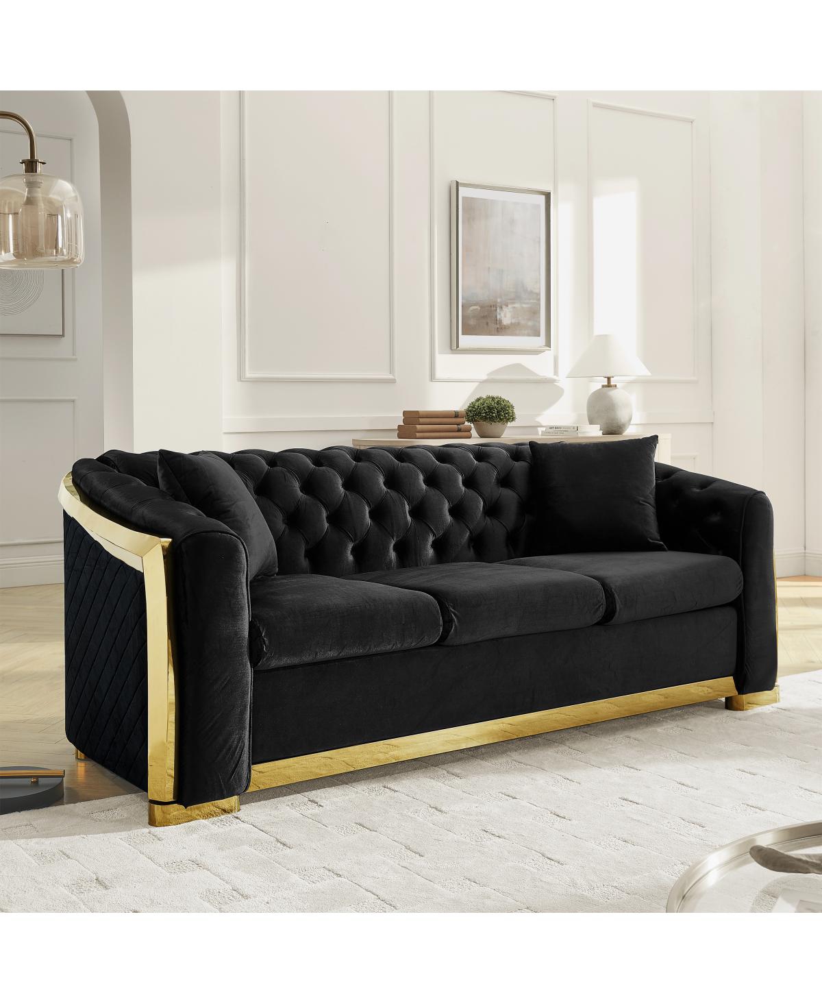 Click here for Streamdale Furniture Velvet Tufted Luxury Sofa wit... prices