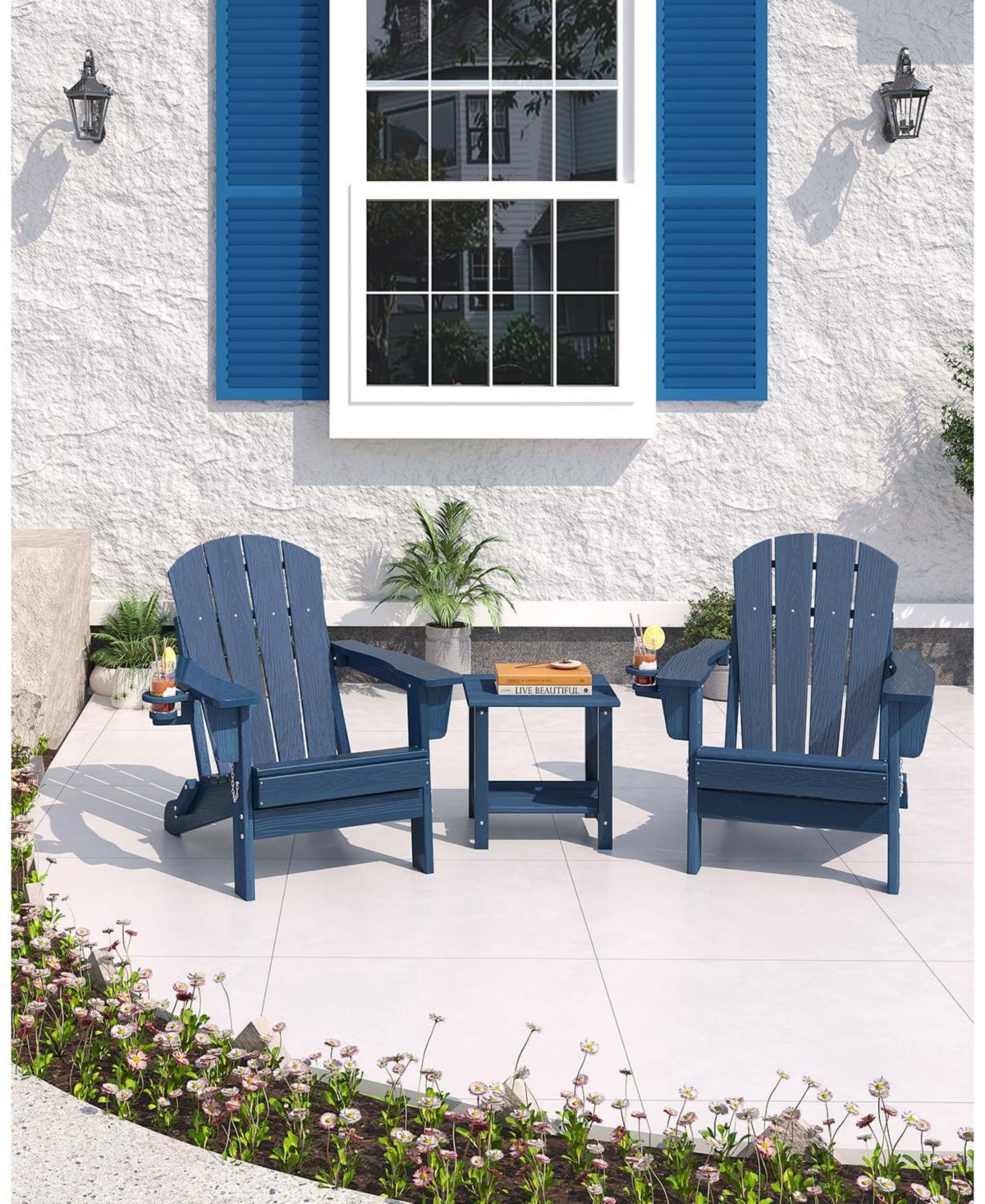 Click here for gaomon Set of 2 Hdpe Outdoor Patio Folding Adirond... prices