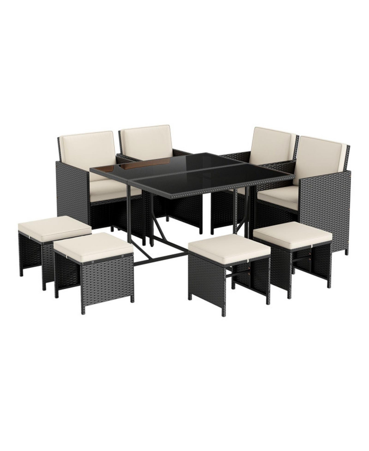 Click here for Sugift Patio Dining Set with Tempered Glass Table... prices