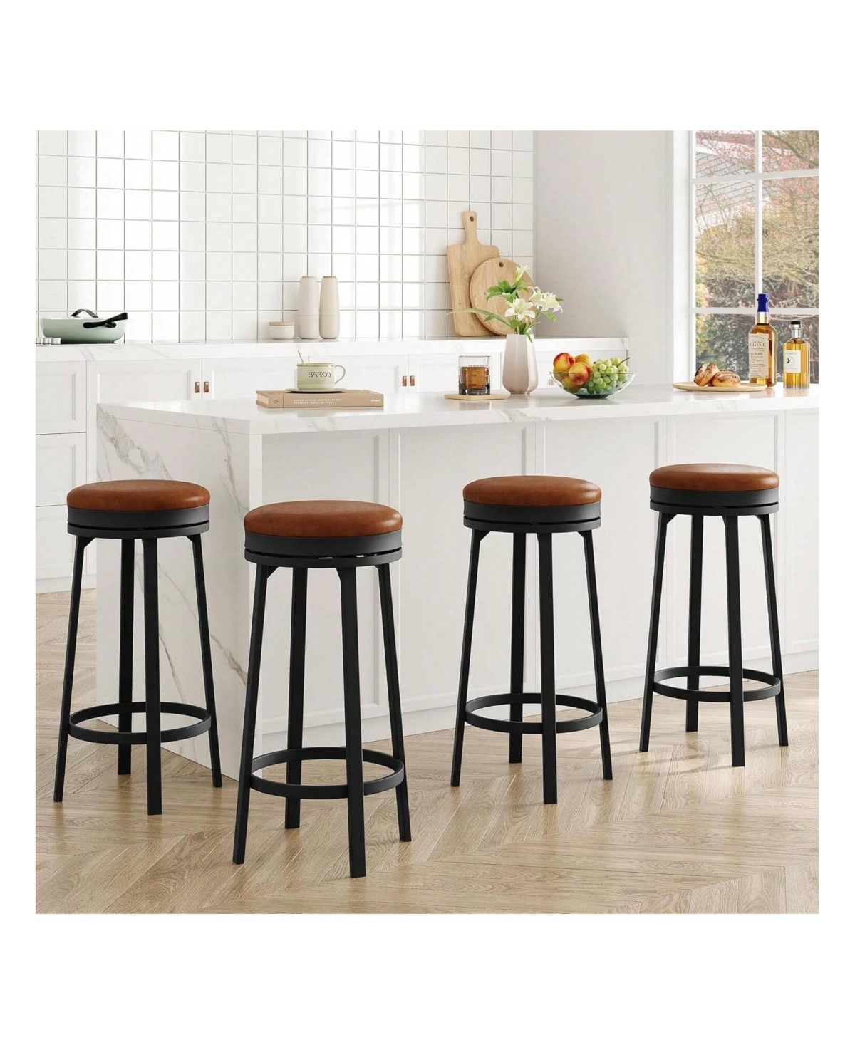 Click here for gaomon 30 Inch Set of 4 Swivel Bar Stools with Foo... prices