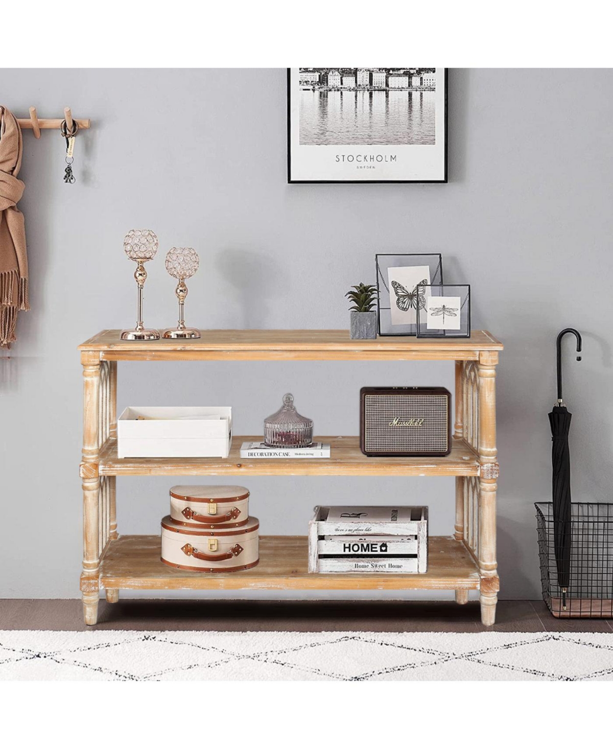 Click here for Streamdale Furniture Rustic 3-Tier Console Table w... prices