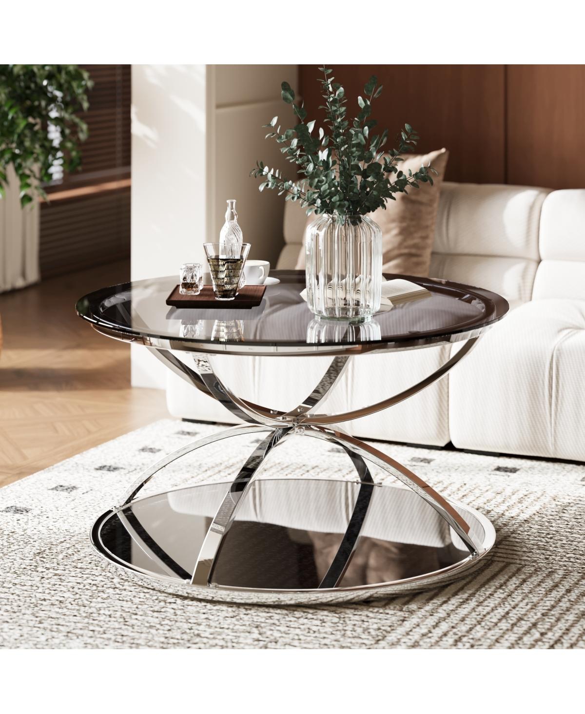 Click here for Streamdale Furniture Modern Glass Coffee Table  2-... prices