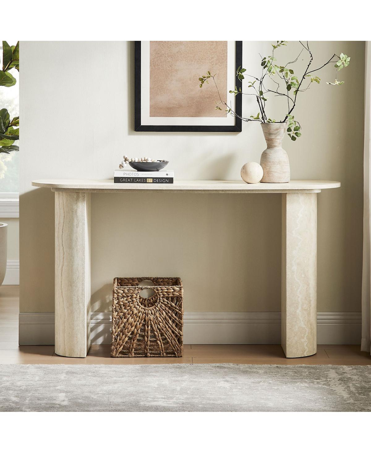 Click here for Streamdale Furniture Faux Marble Console Table for... prices