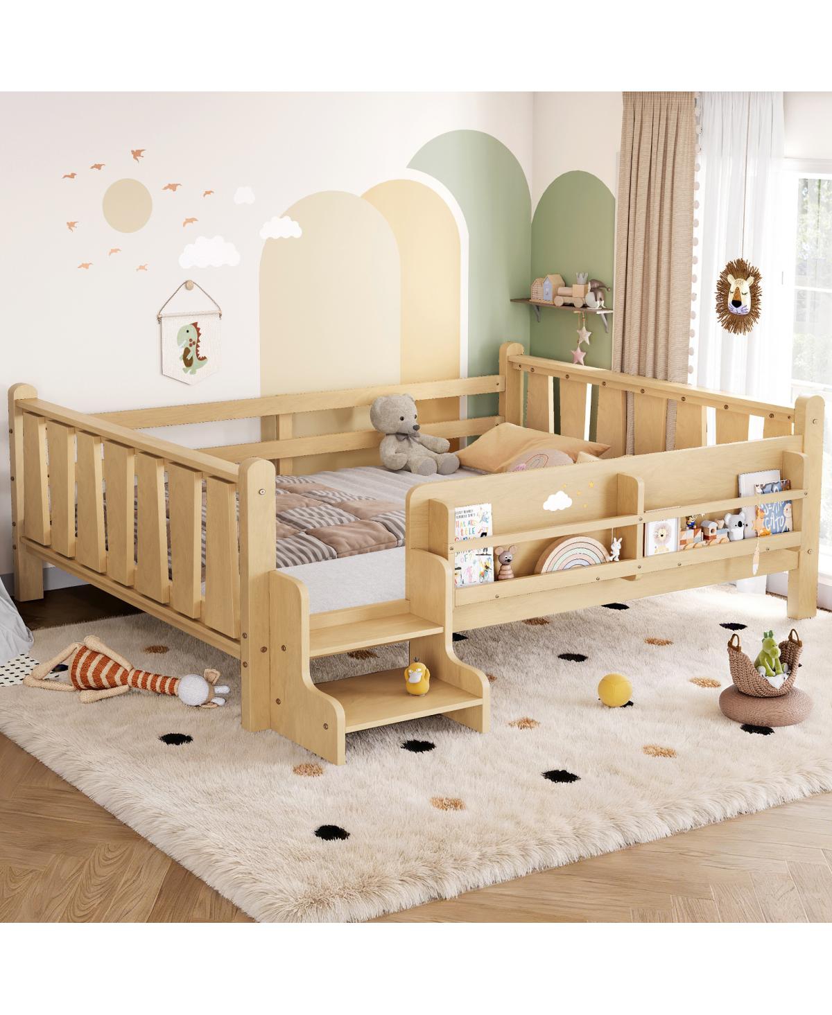 Click here for Streamdale Full Size Floor Bed with Storage Bookca... prices