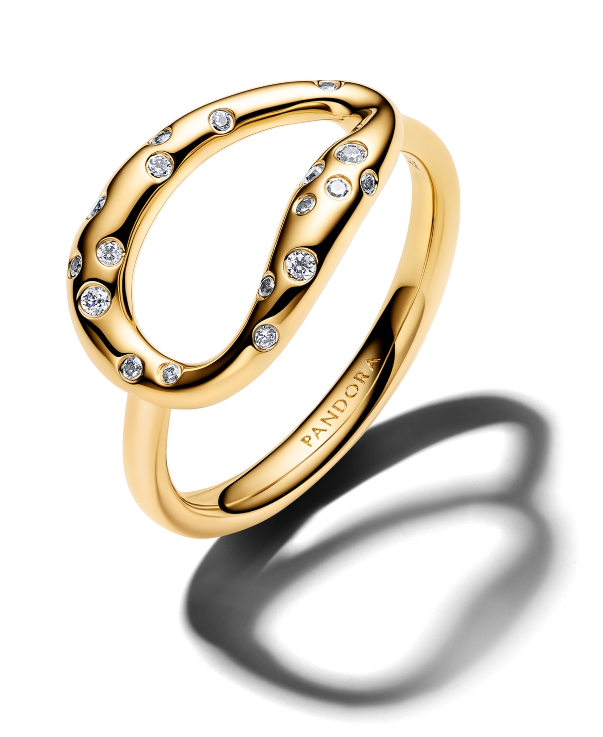 Click here for Pandora Stone-Set Statement Ring - Gold Plated prices