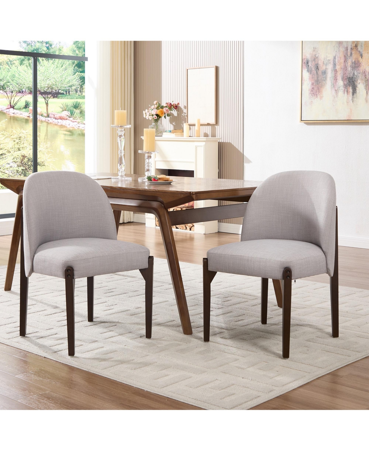 Click here for Boyel Living Wooden Dining Chairs Set of 2 Modern... prices
