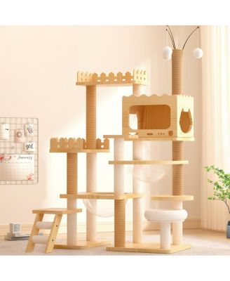 Click here for 6thdruple Tall Cat Tree Tower Wood Cat Condo With... prices