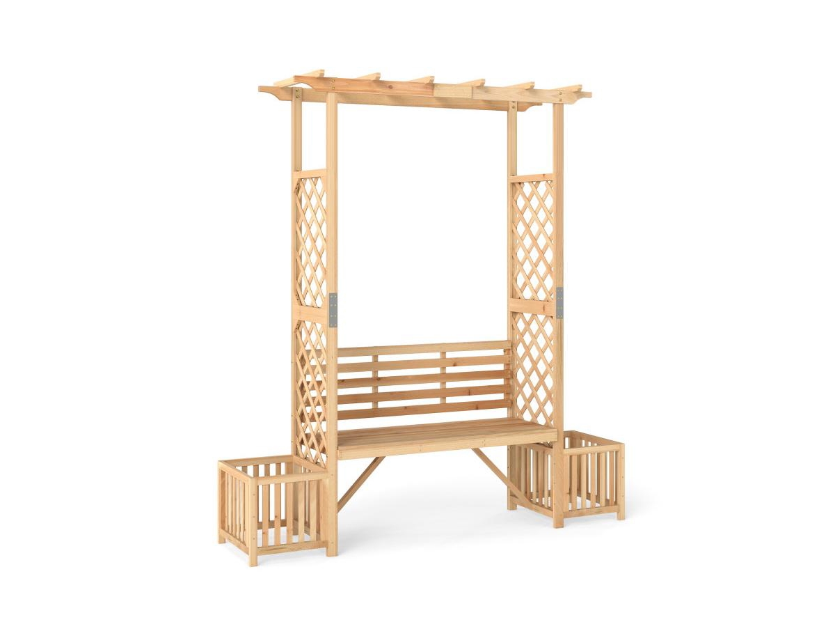 Click here for Slickblue Wooden Outdoor Arbor Bench for Garden an... prices