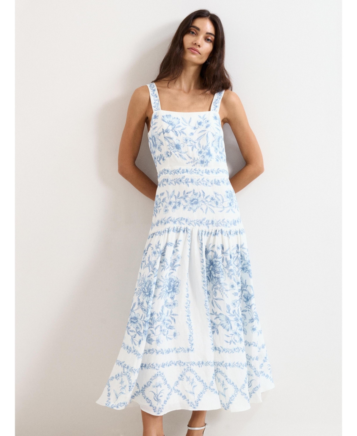Click here for Phase Eight Womens Torin Floral Dress - Pale blue prices