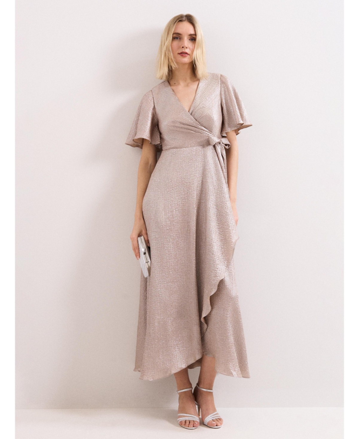 Click here for Phase Eight Womens Julissa Wrap Maxi Dress - Gold prices