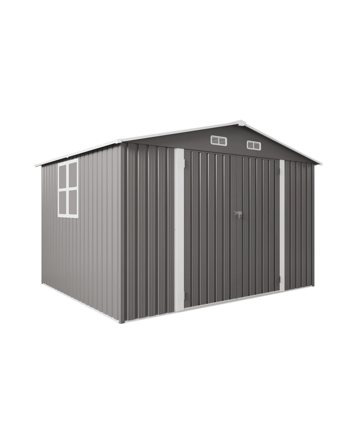 Click here for Mondawe 10 x 8 Feet Outdoor Metal Storage Shed wit... prices