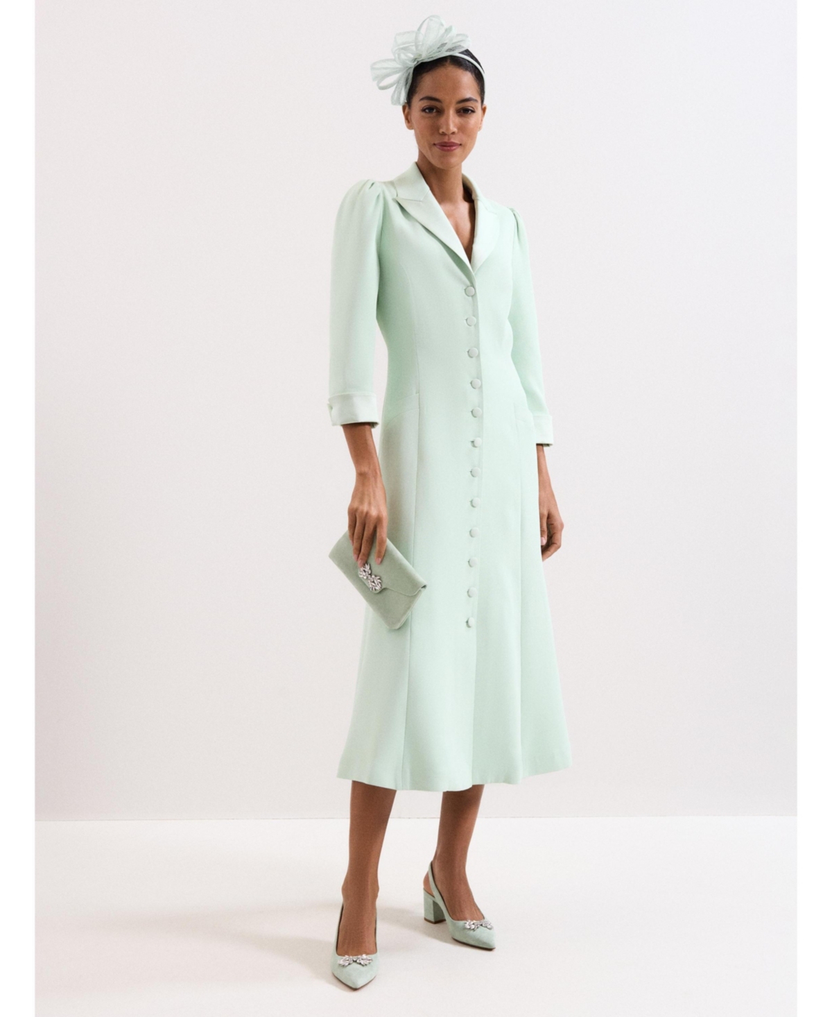 Click here for Phase Eight Womens Paloma Midi Dress - Light green prices