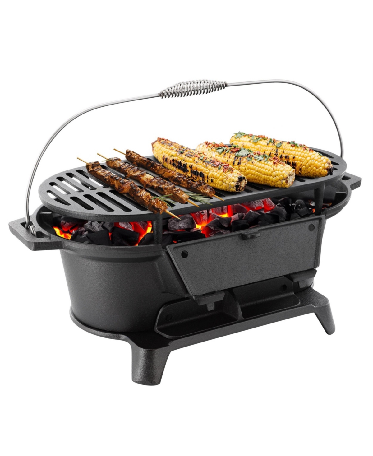 Click here for Megachef Oval Cast Iron Portable Hibachi Grill for... prices