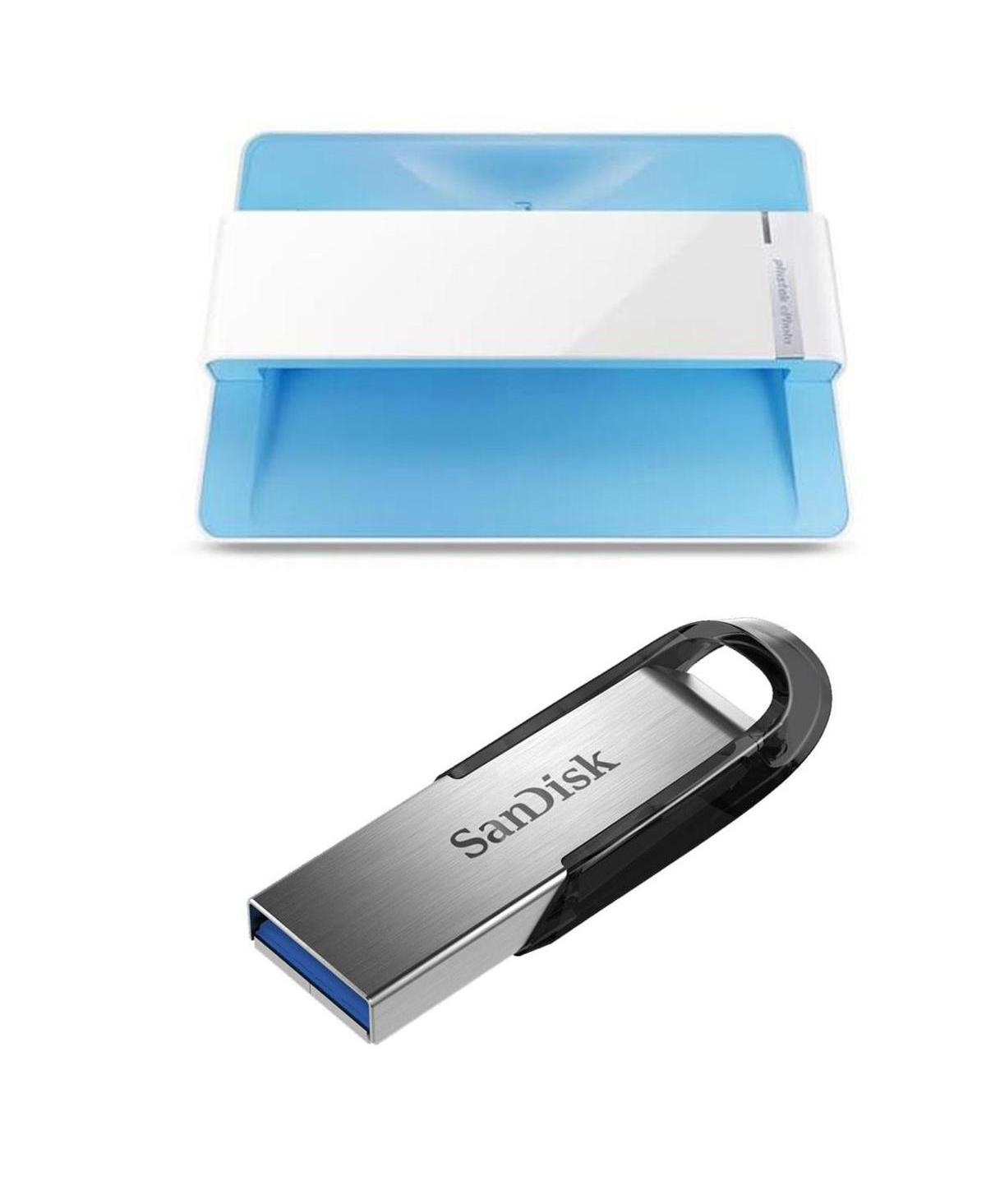 Plustek ePhoto Z300 Photos and Documents Scanner - With Sandisk 128GB Ultra Flair Usb 3.0 Flash Drive