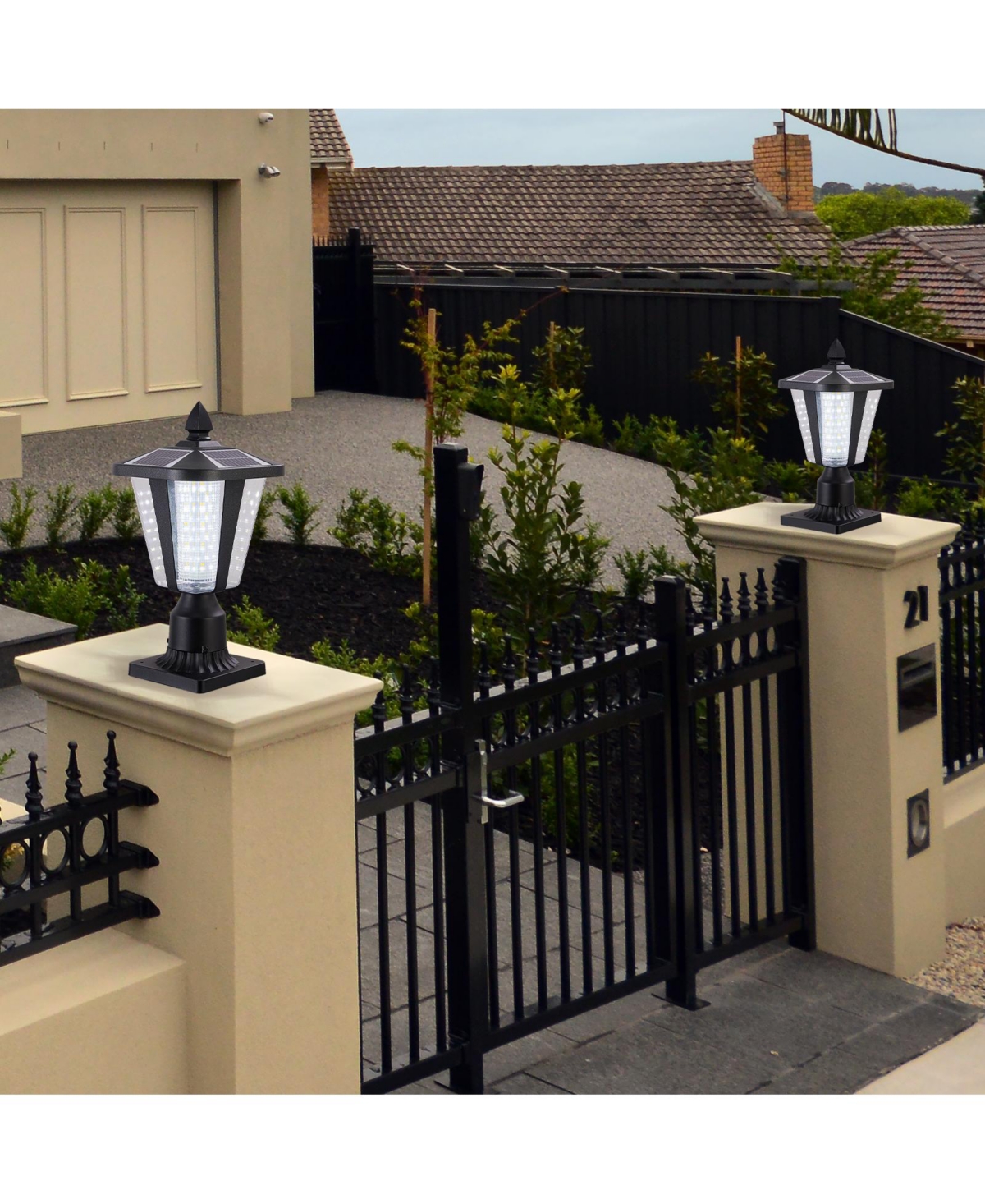 Click here for Clihome 2 Pieces 15inch H Solar Powered Outdoor La... prices