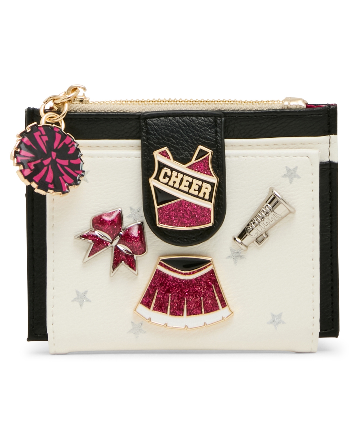Click here for Betsey Johnson Go Fight Win Mini Snap Wallet - Whi... prices