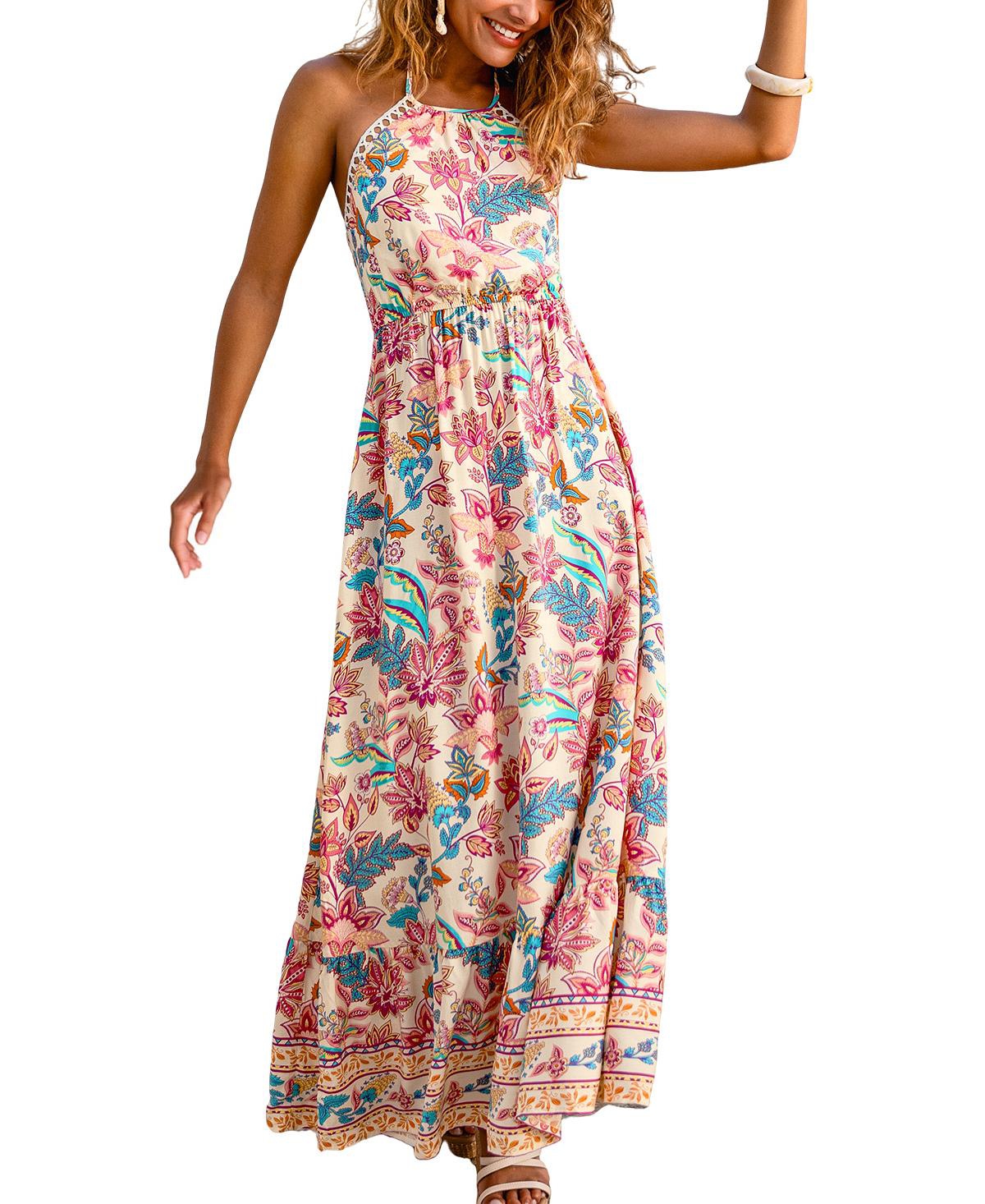 Click here for Cupshe Womens No Bad Days Floral Maxi Beach Dress... prices