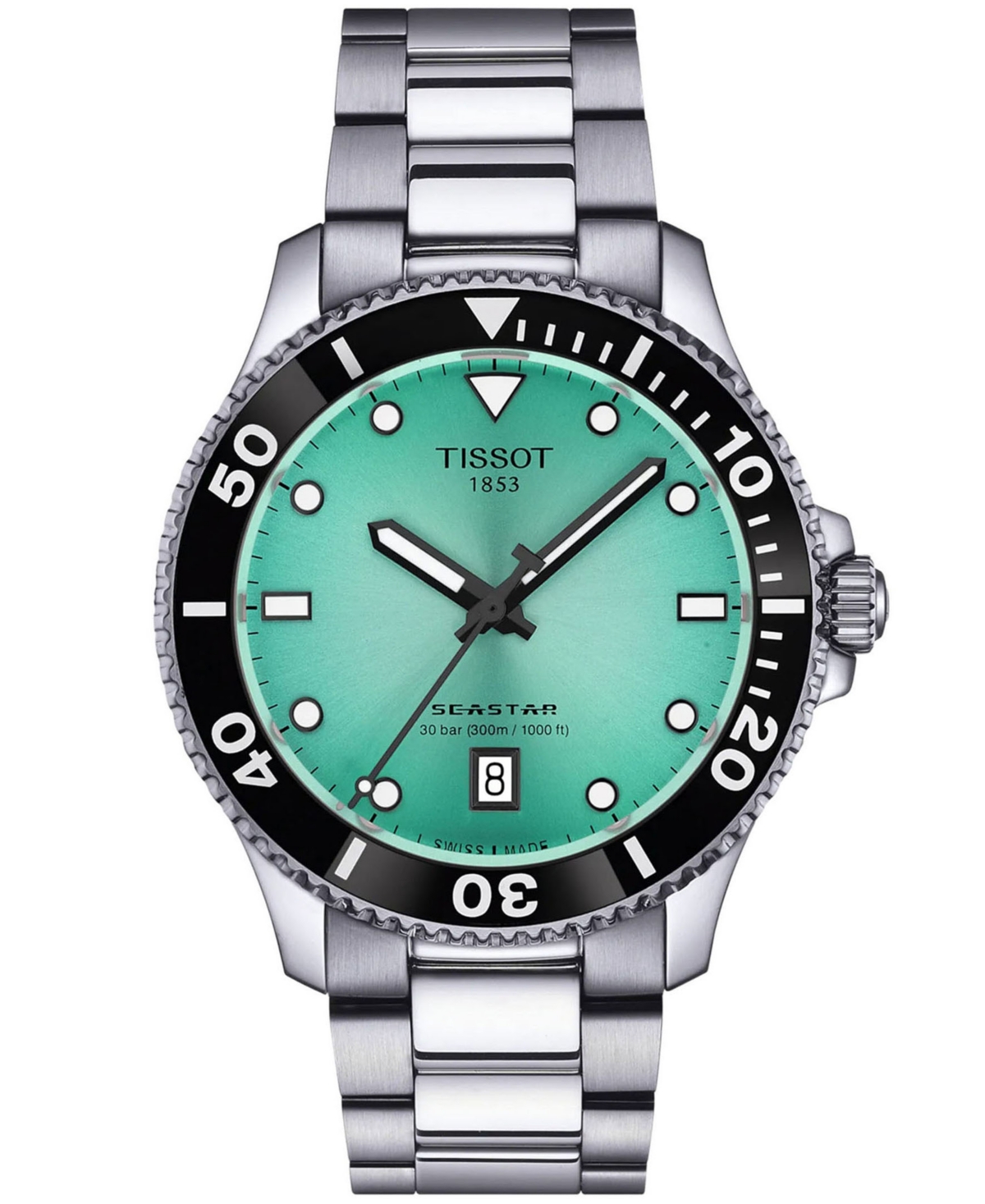 Click here for Tissot Mens Seastar Gray Stainless Steel Strap Wat... prices