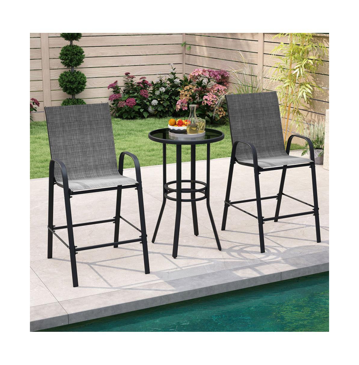 Click here for Boyel Living Outdoor Bar Stools Set of 2 29 Inch F... prices