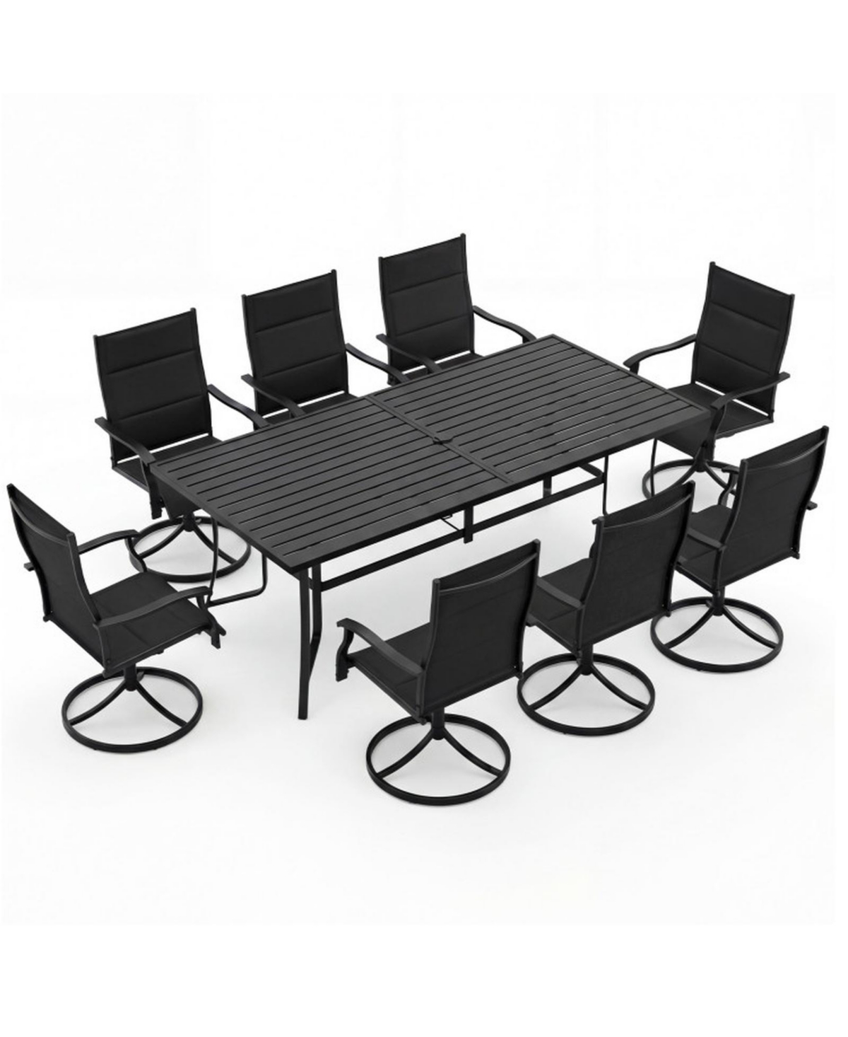 Click here for Sugift 9-Piece Outdoor Dining Set for 8 with Umbre... prices