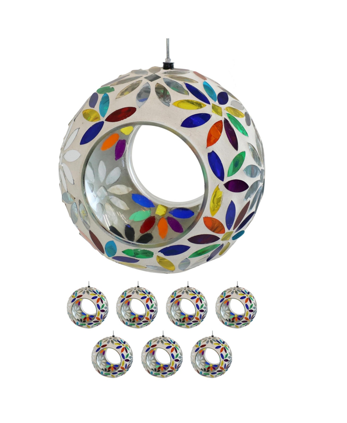 Click here for Outdoor Garden Patio Round Glass with Mosaic Desig... prices